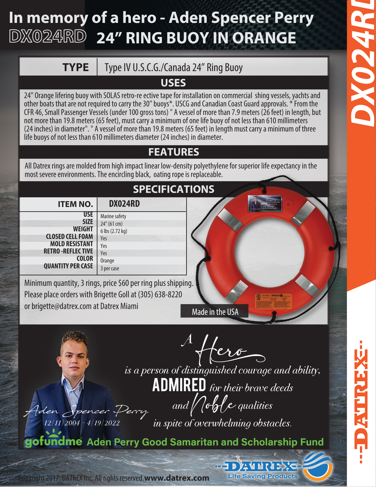 Save a Life. Support The Aden Perry Hero Life Ring Initiative. - The ...